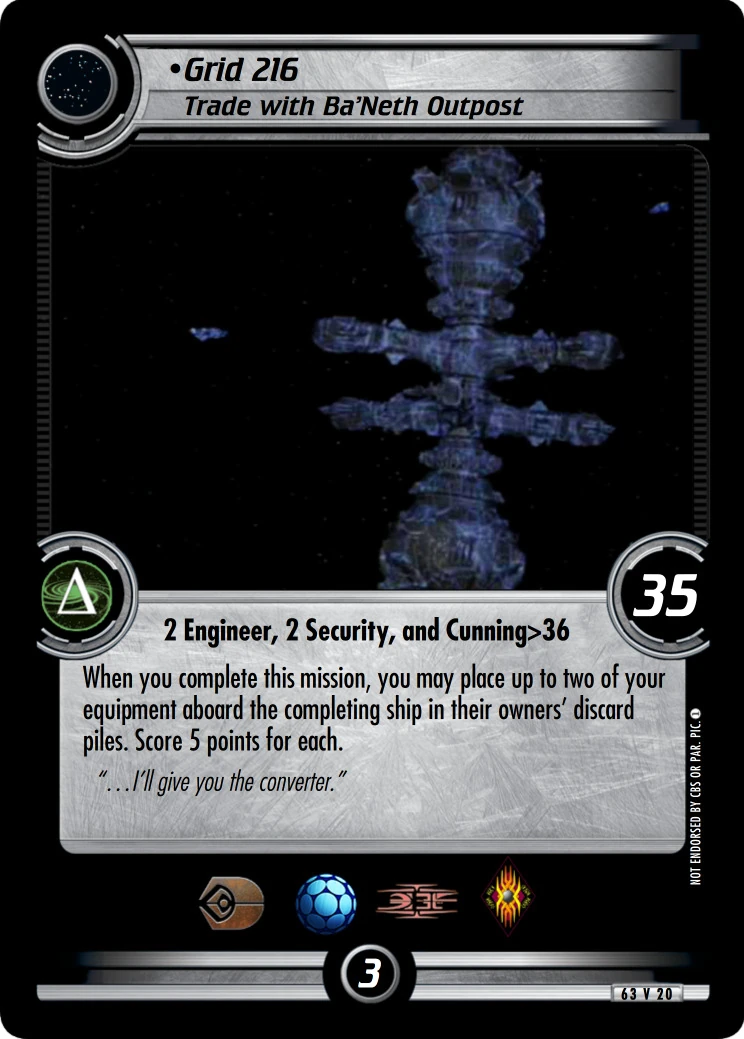 Grid 216 - Trade with Ba'Neth Outpost (Phage) | CardGuide Wiki | Fandom