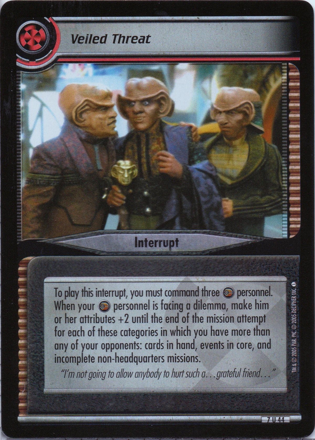 Veiled Threat (SNW) | CardGuide Wiki | Fandom