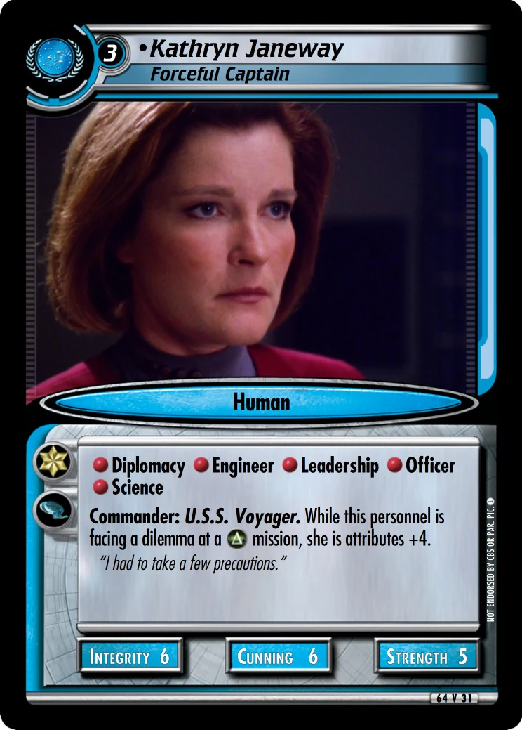 Kathryn Janeway - Forceful Captain (FOW) | CardGuide Wiki | Fandom