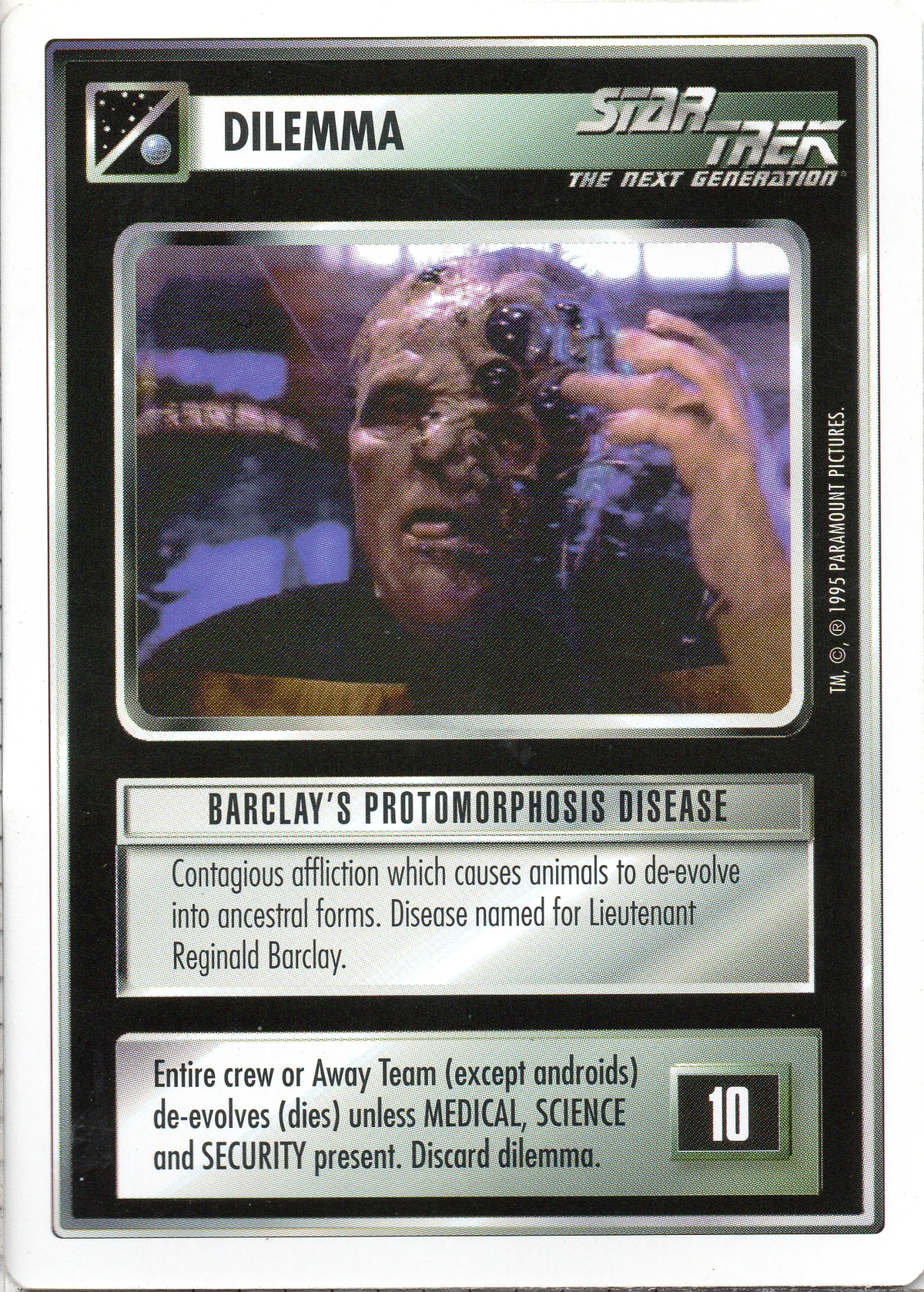 Barclay's Protomorphosis Disease (PU95) | CardGuide Wiki | Fandom