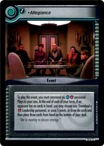 Allegiance (PP) | CardGuide Wiki | Fandom