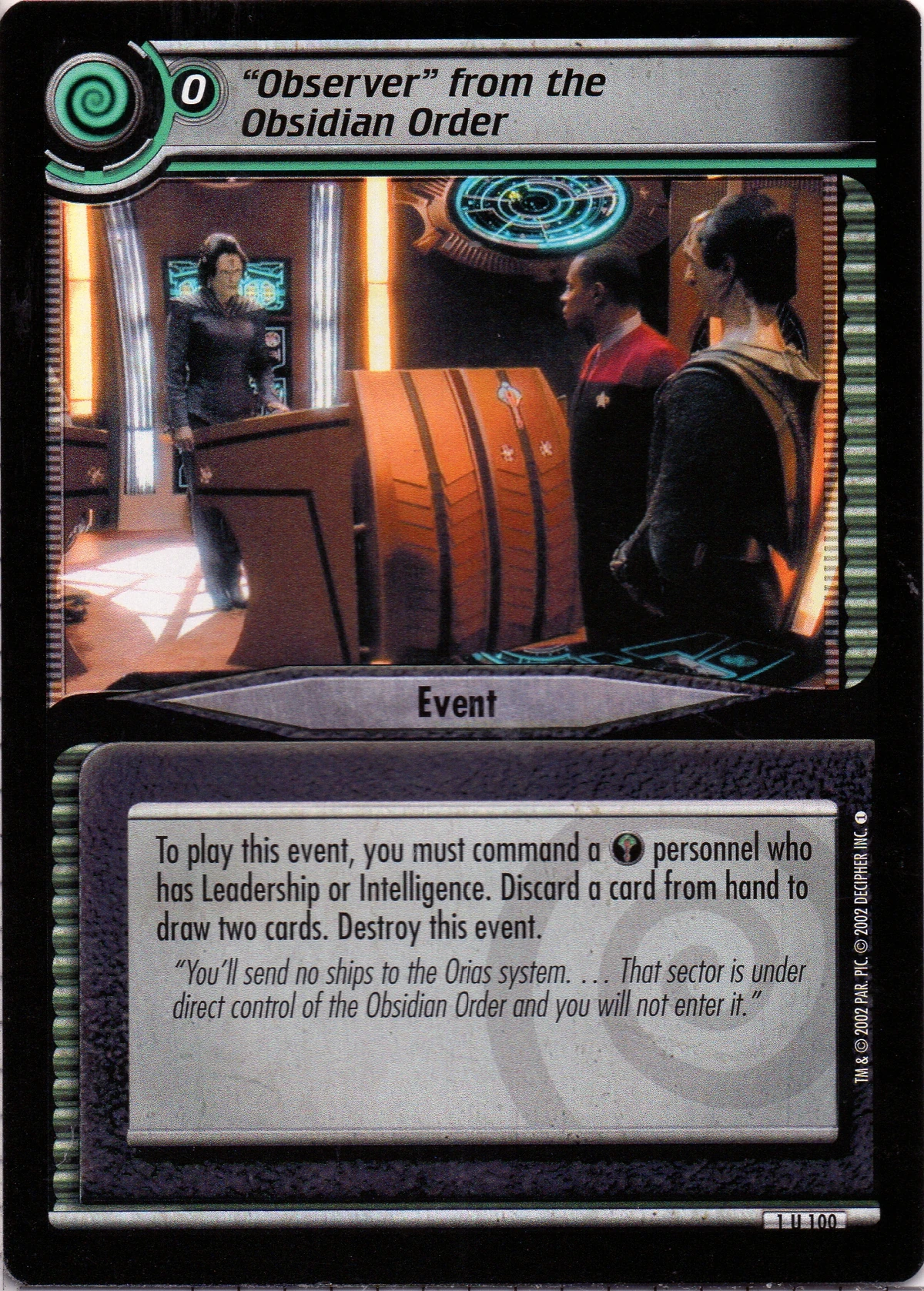 "Observer" from the Obsidian Order (2E) | CardGuide Wiki | Fandom