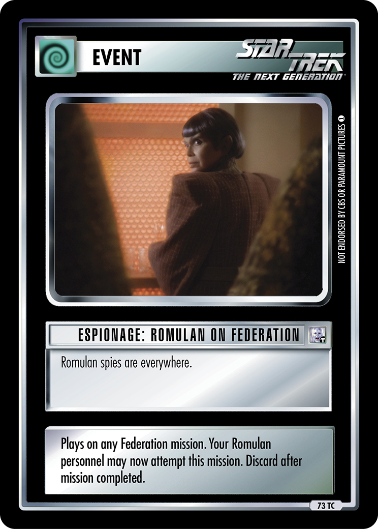 Espionage Romulan On Federation Pt Cardguide Wiki Fandom
