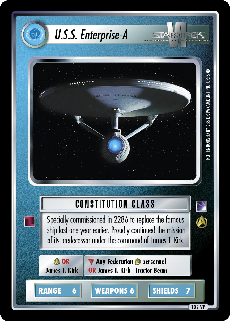 U.S.S. Enterprise-A (VP) | CardGuide Wiki | Fandom