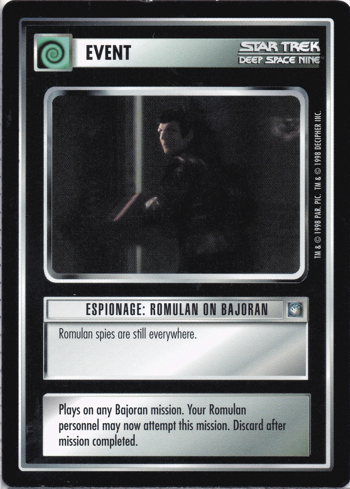 Espionage Romulan On Bajoran Ds9 Cardguide Wiki Fandom