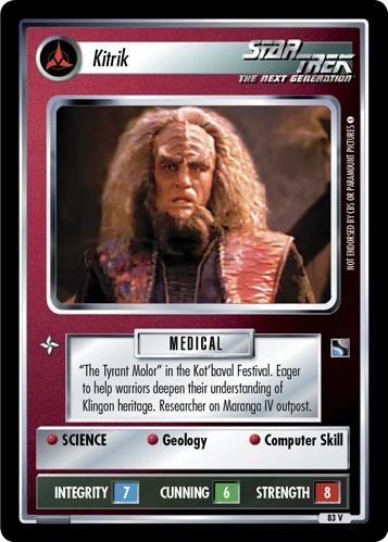 Kitrik (TNG) | CardGuide Wiki | Fandom