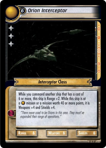 Orion Interceptor (RtS) | CardGuide Wiki | Fandom