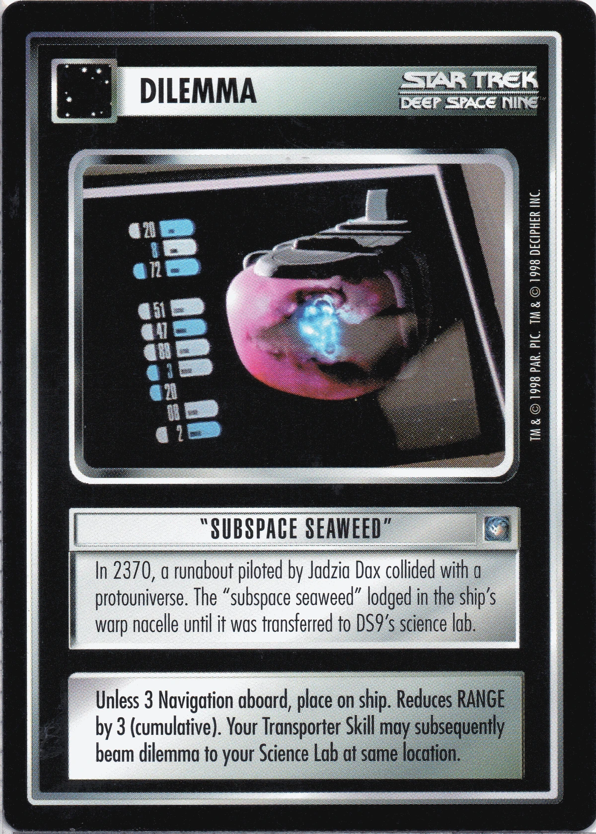 "Subspace Seaweed" (DS9) | CardGuide Wiki | Fandom