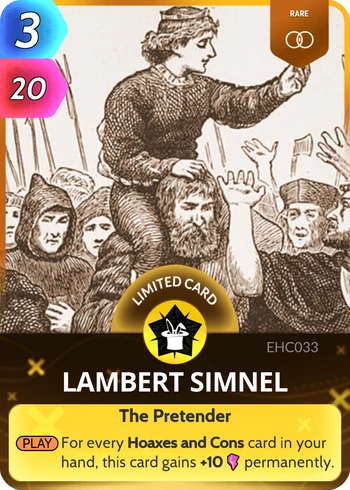 Lambert Simnel | Cards, the Universe and Everything Wiki | Fandom