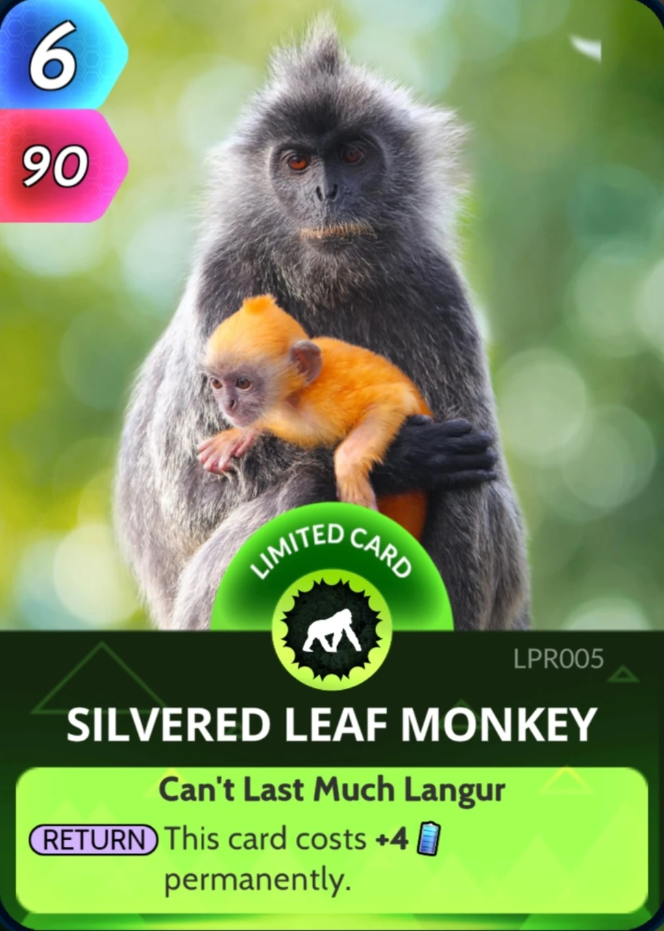 Silvered Leaf Monkey | Cards, the Universe and Everything Wiki | Fandom