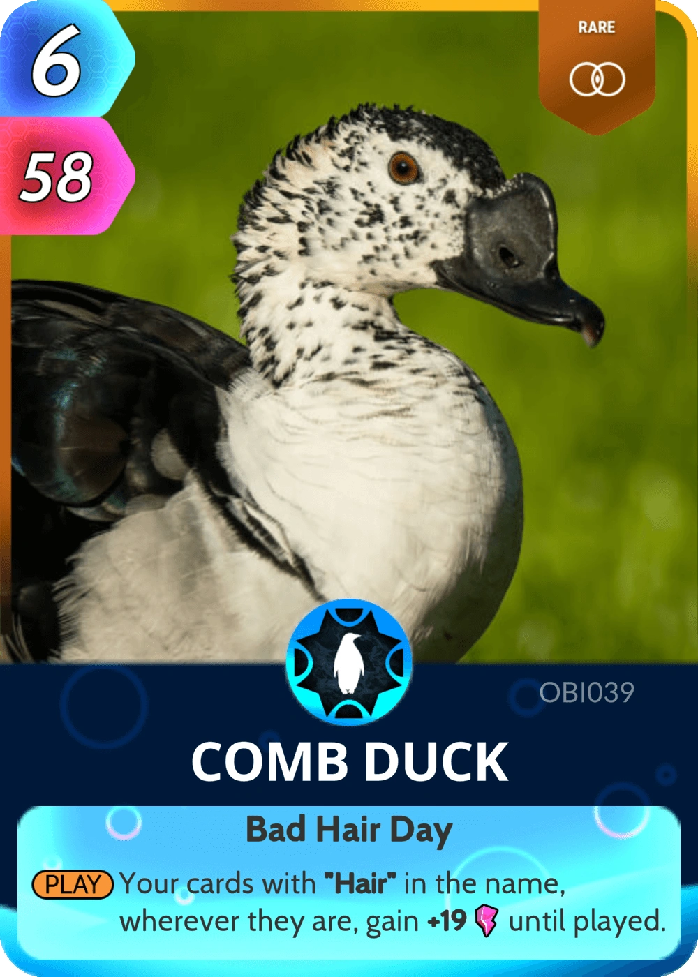 Comb Duck | Cards, the Universe and Everything Wiki | Fandom