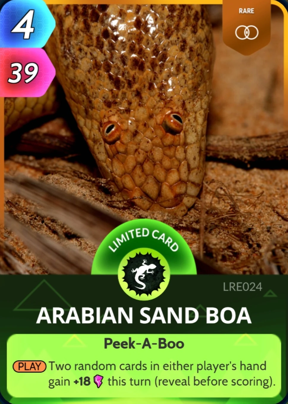Arabian Sand Boa | Cards, the Universe and Everything Wiki | Fandom