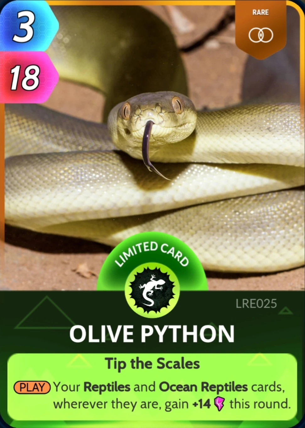 Olive Python | Cards, the Universe and Everything Wiki | Fandom