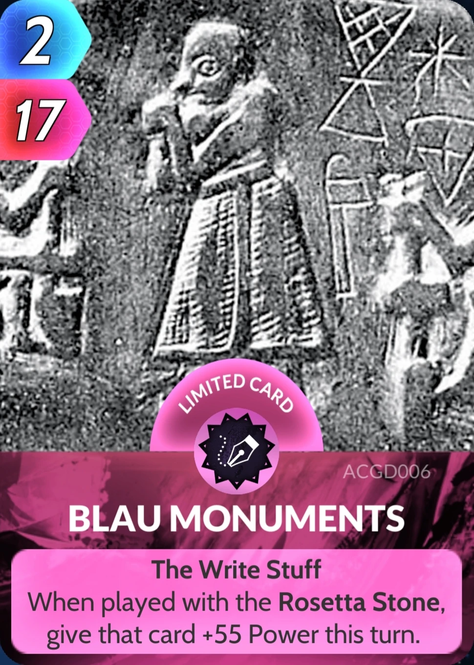 Blau Monuments | Cards, the Universe and Everything Wiki | Fandom