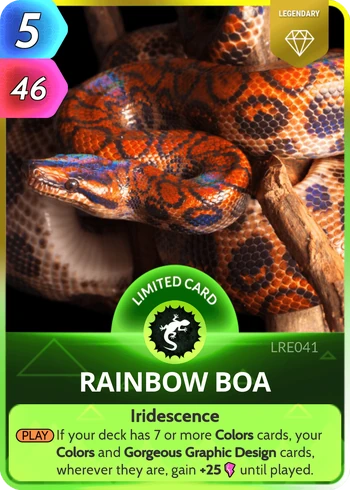 Rainbow Boa | Cards, the Universe and Everything Wiki | Fandom