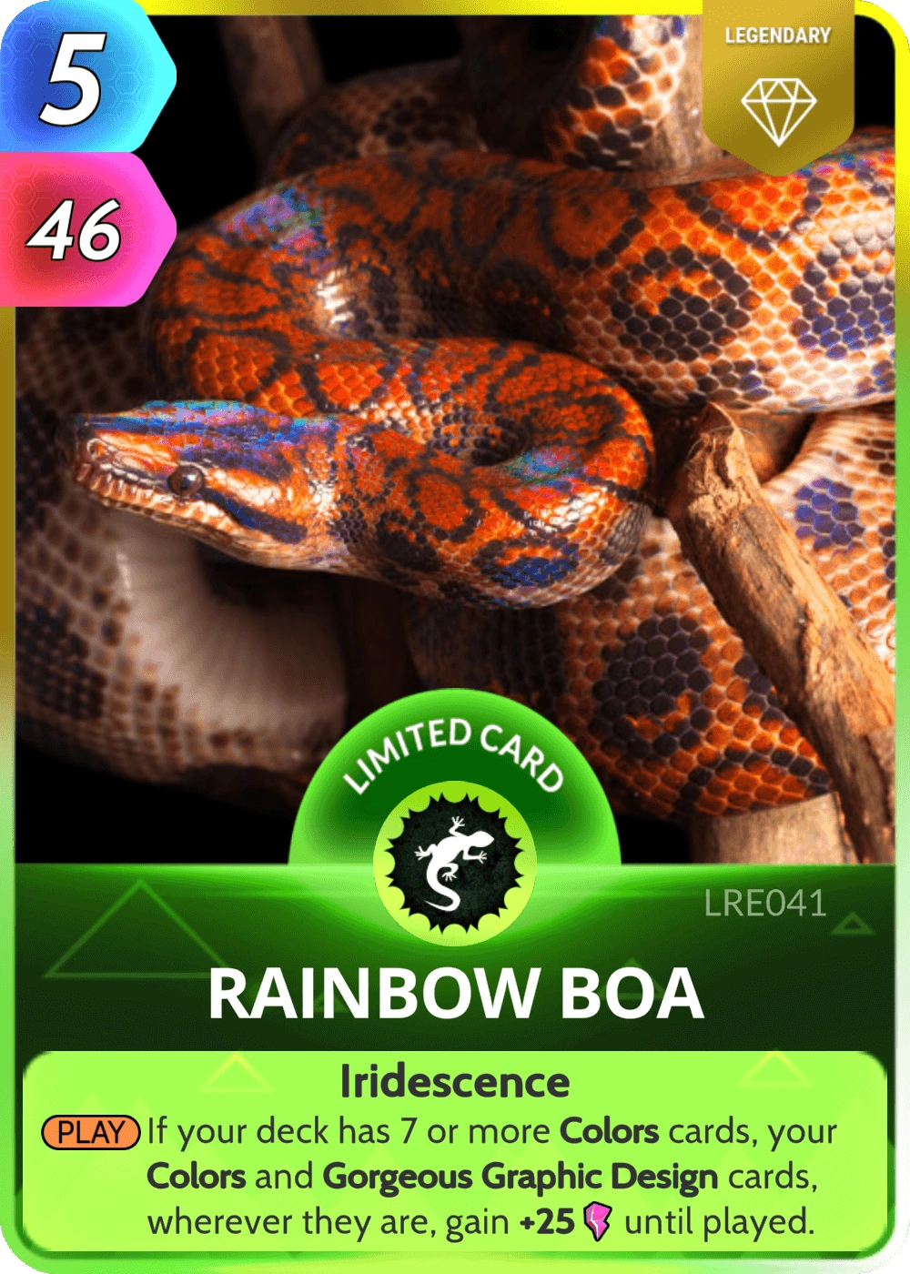Rainbow Boa | Cards, the Universe and Everything Wiki | Fandom