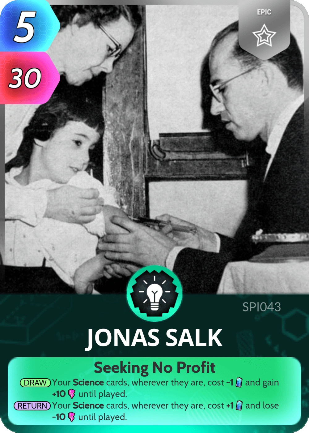 Jonas Salk | Cards, the Universe and Everything Wiki | Fandom