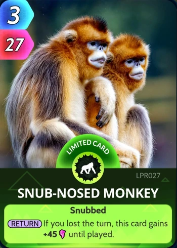 Snub-Nosed Monkey | Cards, the Universe and Everything Wiki | Fandom