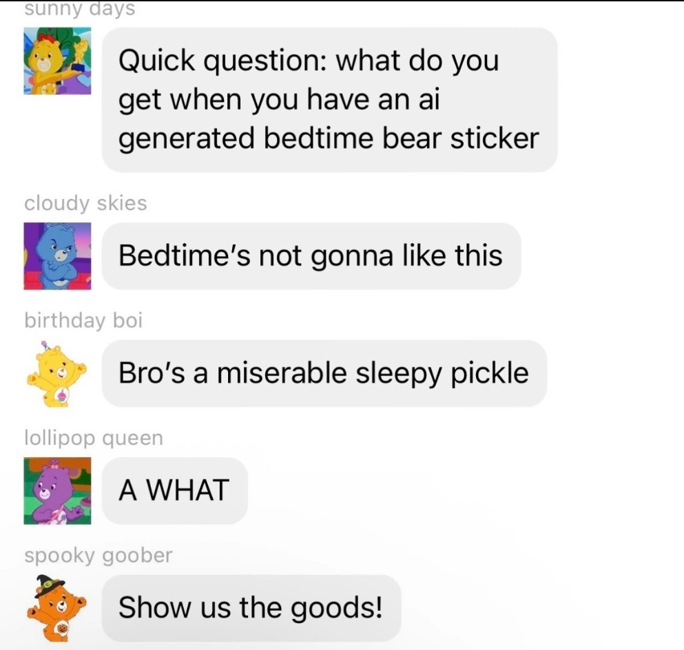 A miserable sleepy pickle | The Care Bear Chat Wiki | Fandom