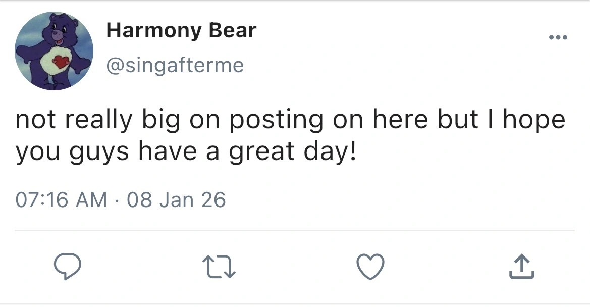 Not big on posting | The Care Bear Chat Wiki | Fandom
