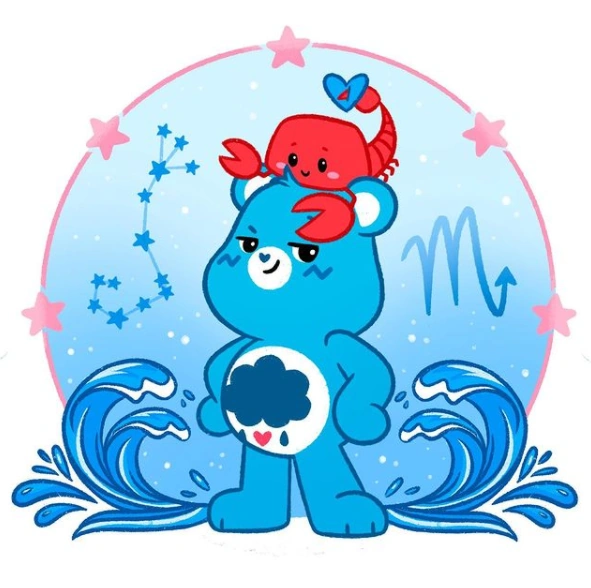 Grumpy Care Bear Logo