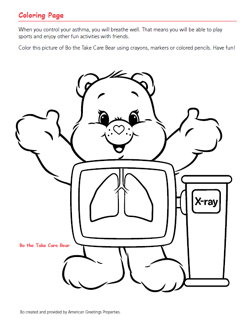 champ care bear coloring pages