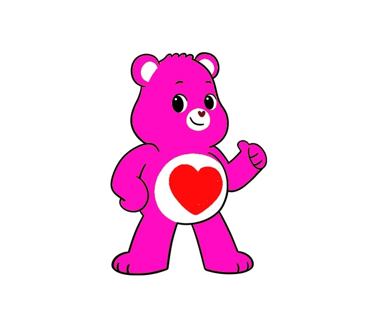 Unamed Pink care bear with a red heart | Care Bears fanon Wiki | Fandom