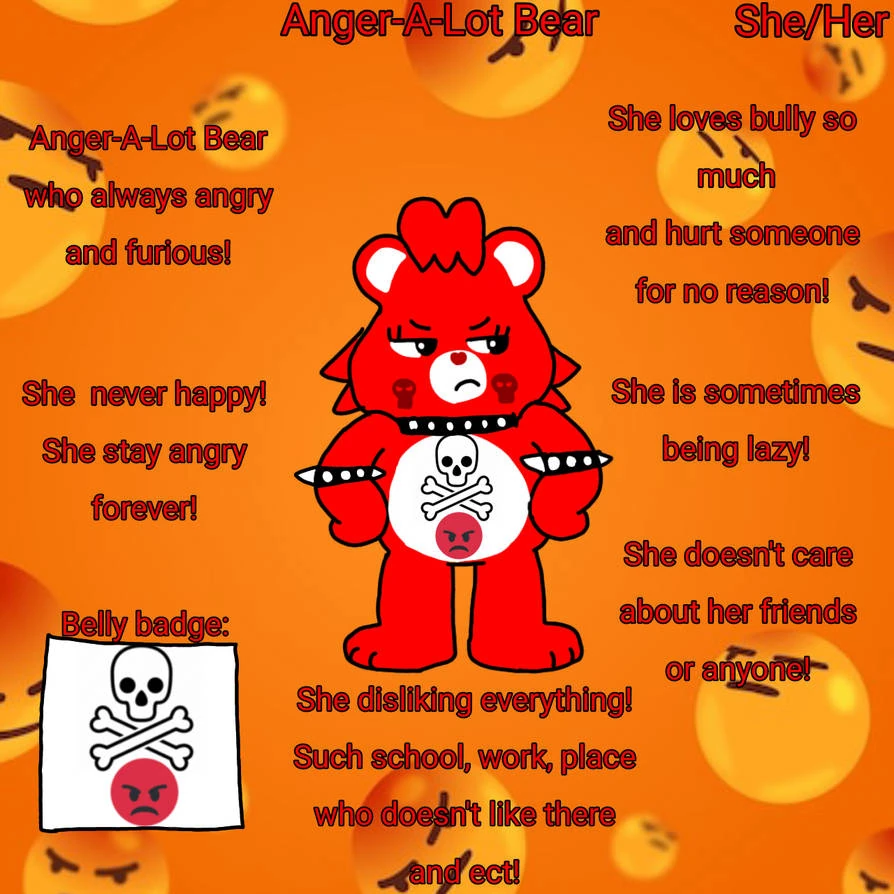 Anger-A-Lot Bear | Care Bears fanon Wiki | Fandom
