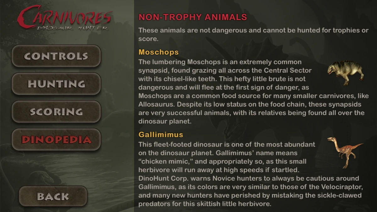 Dinopedia | Wiki Carnivores | Fandom