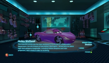 Holley Shiftwell | Cars 2: The Video Game Wiki | Fandom