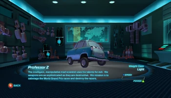 Professor Z | Cars 2: The Video Game Wiki | Fandom
