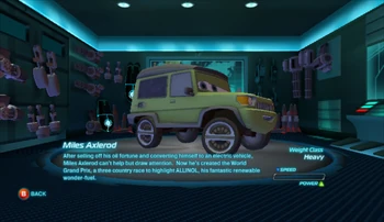 Miles Axlerod | Cars 2: The Video Game Wiki | Fandom