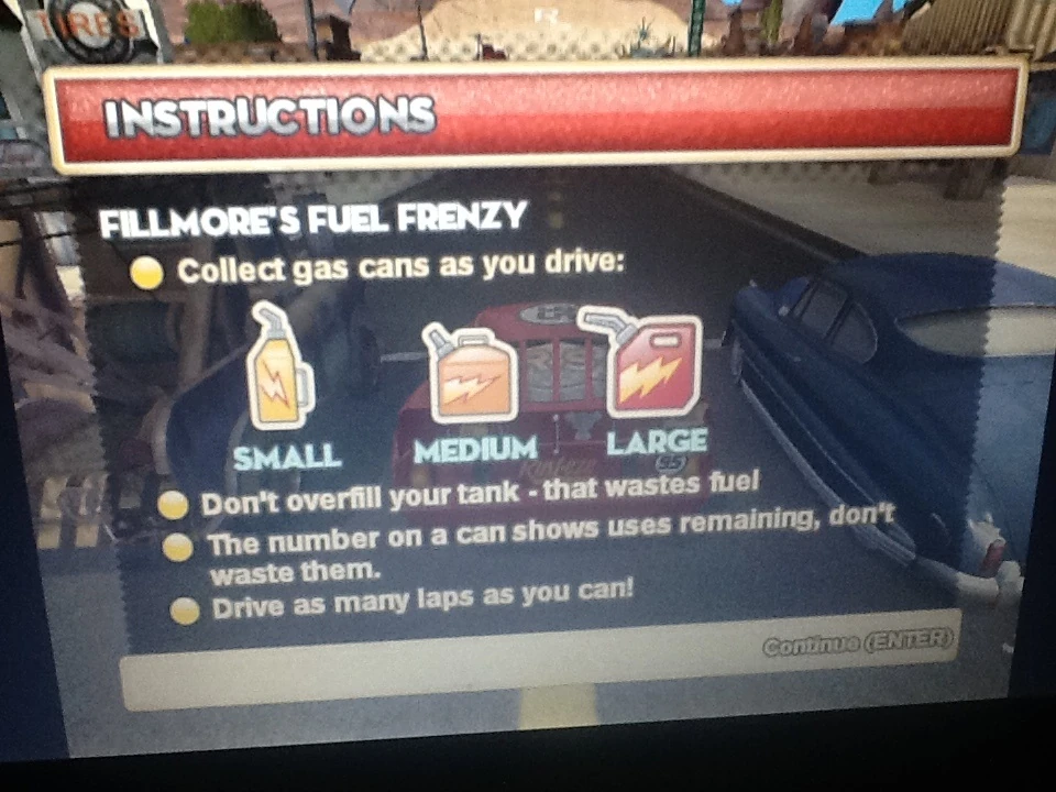 Fillmore's Fuel Frenzy | Cars Video Games Wiki | Fandom