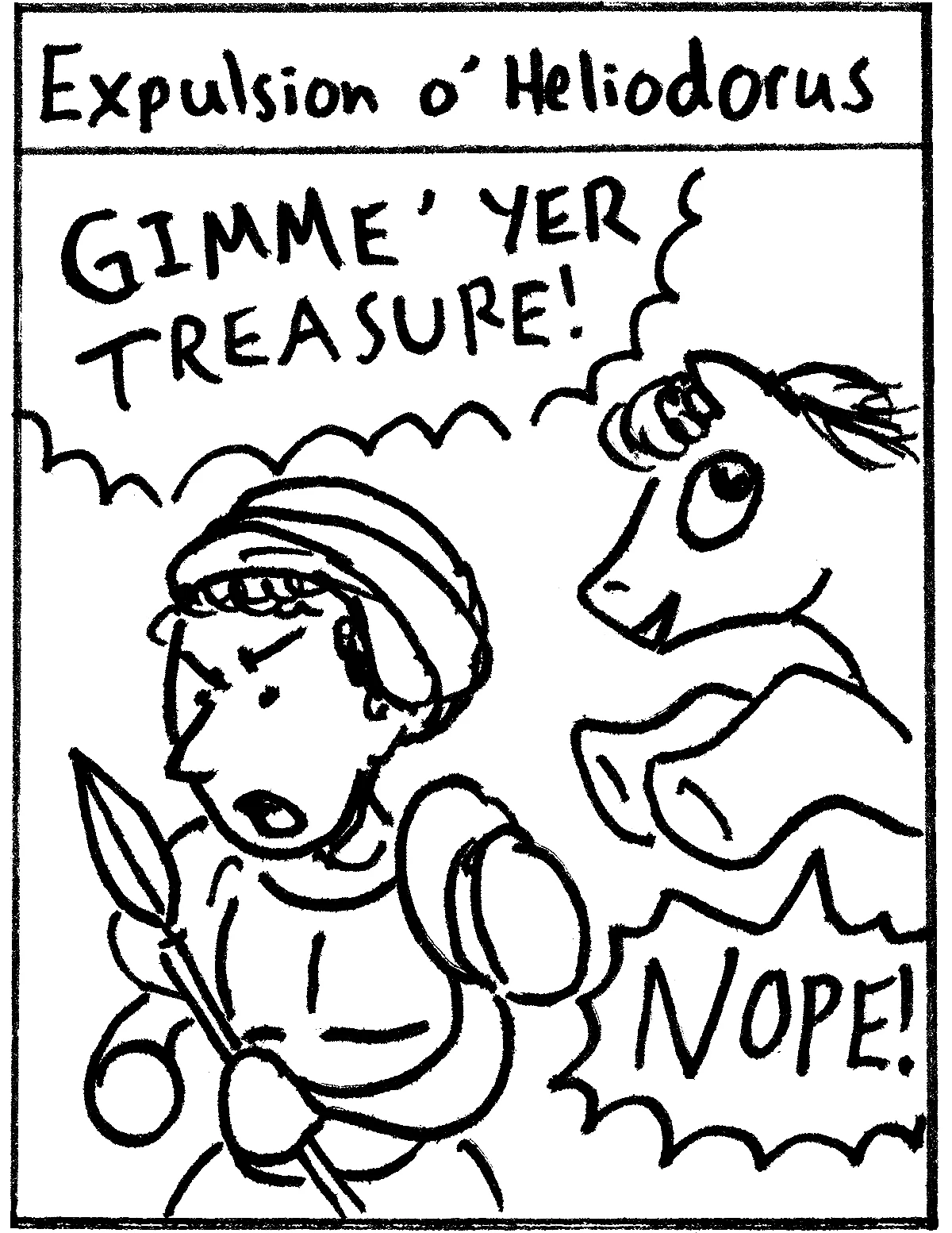 Expulsion of Heliodorus | Cartoon Art History Wikia | Fandom