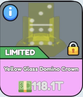 Yellow Glass Domino Crown | Roblox Case Clicker Wiki | Fandom