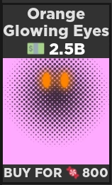 Orange Glowing Eyes | Roblox Case Clicker Wiki | Fandom