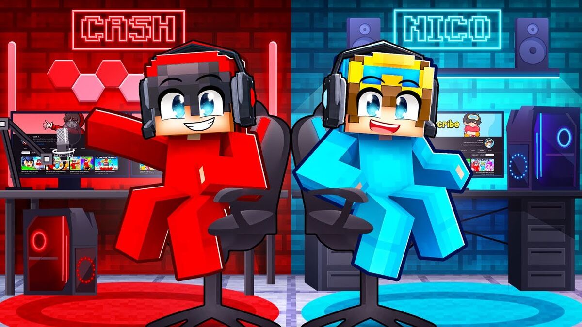 Nico vs Cash GAMING ROOM Battle In Minecraft! | Cash & Nico Wiki | Fandom
