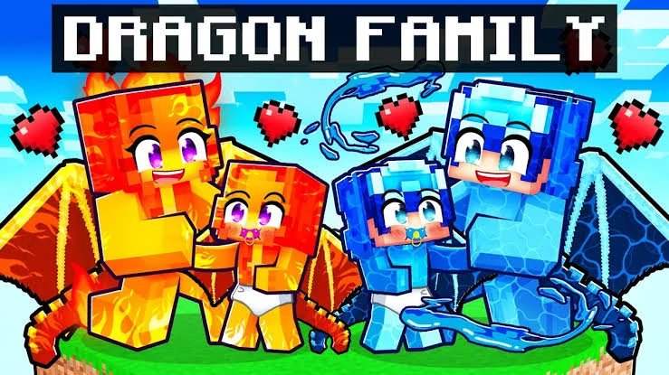 Having a ELEMENTAL DRAGON FAMILY in Minecraft! | Cash & Nico Wiki | Fandom