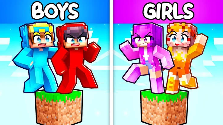 One BOYS Block vs One GIRLS Block in Minecraft! | Cash & Nico Wiki | Fandom