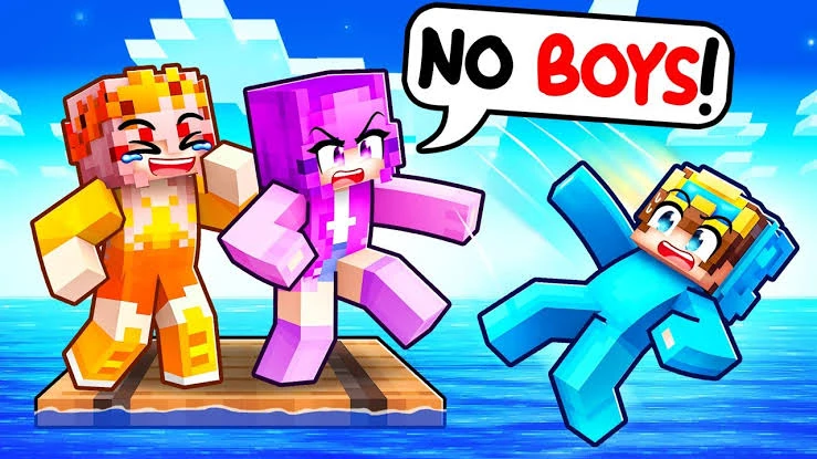 ONE BOY on a GIRLS ONLY Raft In Minecraft! | Cash & Nico Wiki | Fandom