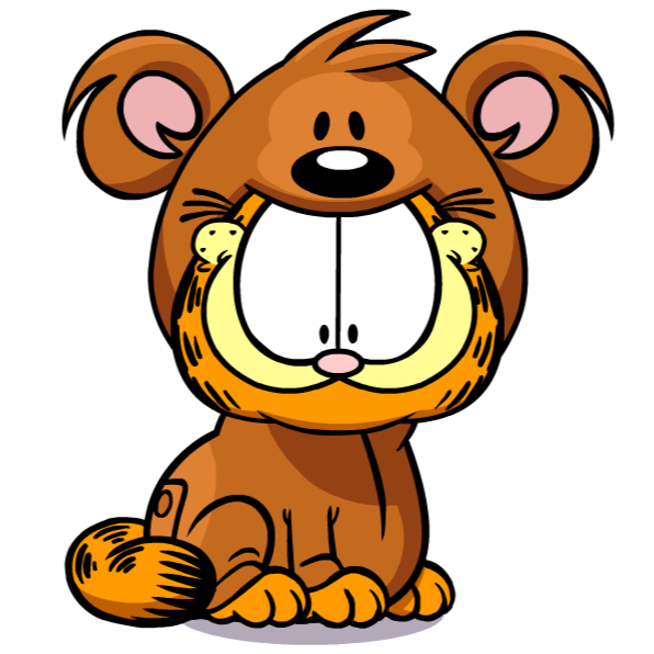 Garfield And Pooky Bear Clipart