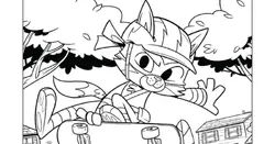 ninja cat coloring pages