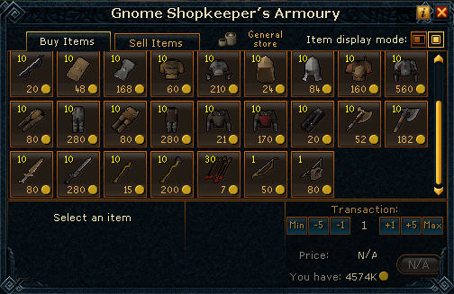 Gnome Shopkeeper's Armoury | Catanai Wiki | Fandom