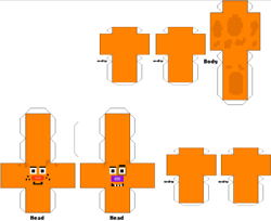 Minecraft Papercraft Dog