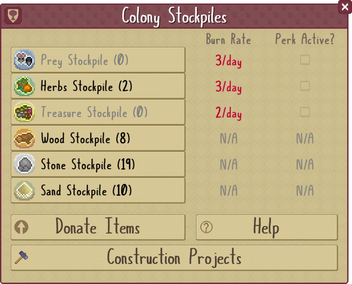 Stockpiles | Cattails Game Wiki | Fandom