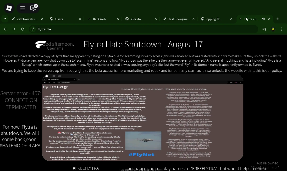 Flytra Situation | Roblox Catweb Wiki | Fandom