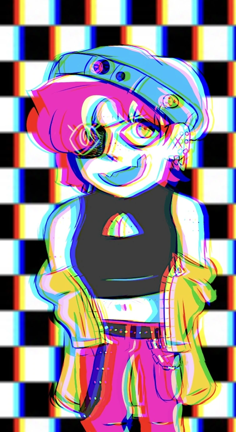 Drawing of my dsmp sona expect he looks like a gangster from New York in the CN colour palette ...