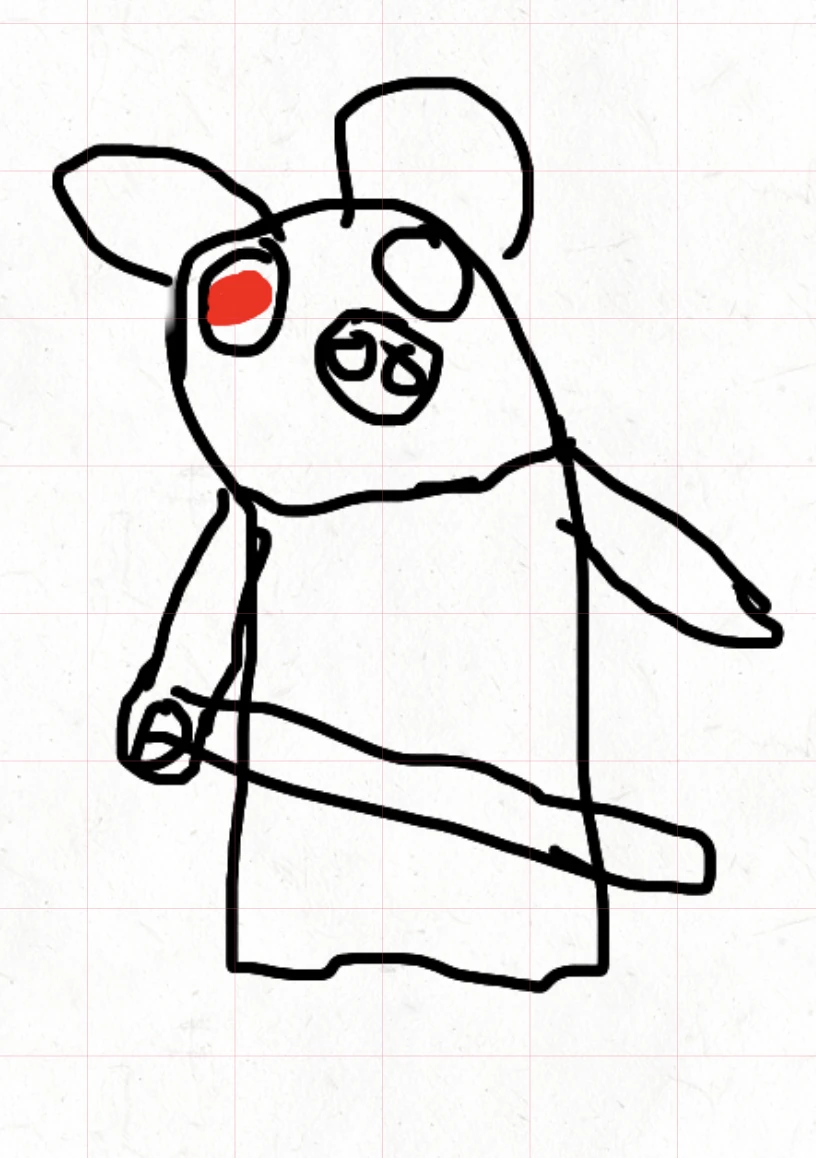I tried drawing piggy a while back | Fandom