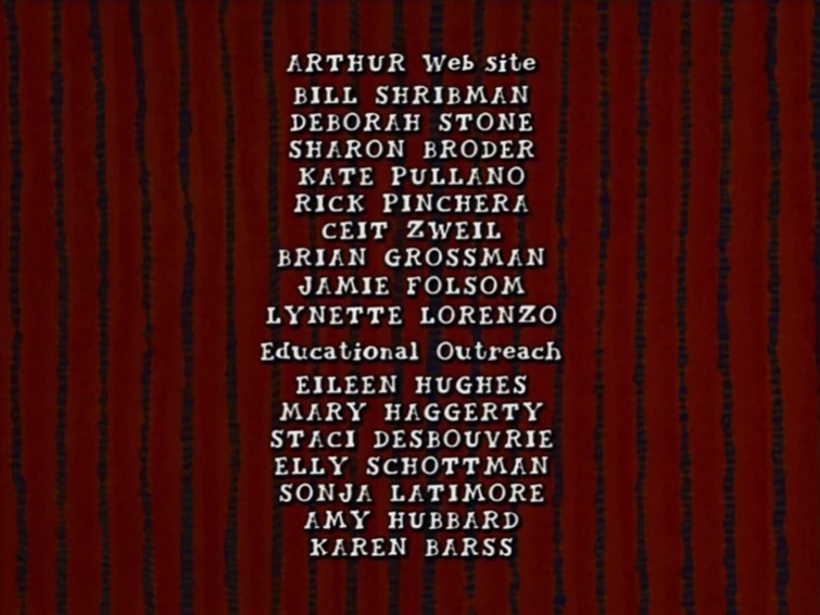 Arthur Credits Font | Fandom