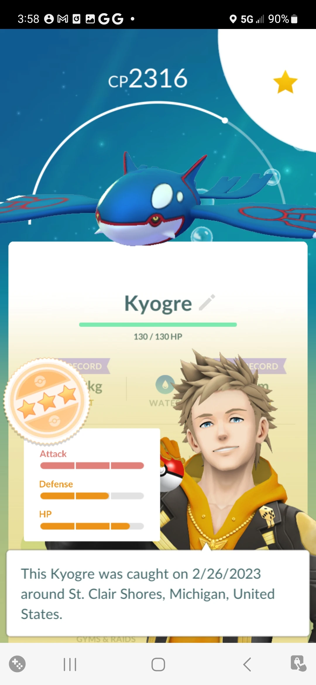 Finally caught a Kyogre... But so close yet so far 😢 | Fandom